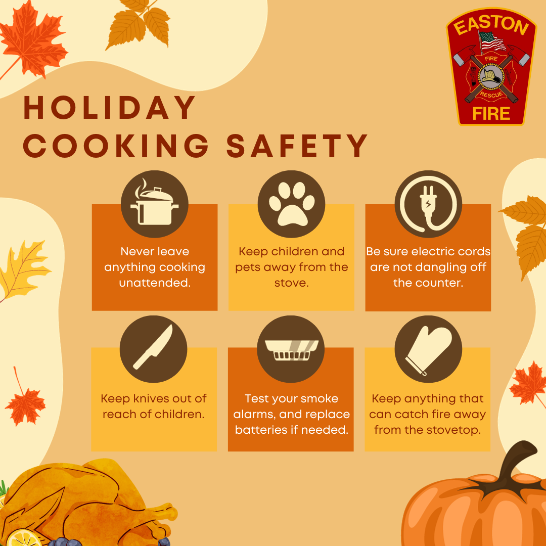 Easton Fire Offers Safety Tips for Cooking This Holiday Season – Easton ...